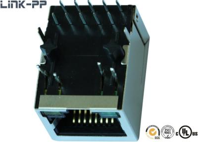 중국 구멍, XMP-P11-10F0-GY-CT1를 통해서 W/LED 10P8C POE RJ45 연결관 판매용