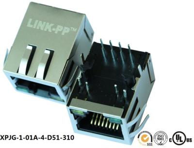 Китай Вход стороны XPJG-1-01A-4-D51-310 RJ45 модульного Jack защищаемый для PoE продается