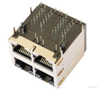 Cina Rete Ethernet schermata Jack LPJ27202CNL di SI-35003-F 10/100 BT 2X2 RJ45 in vendita