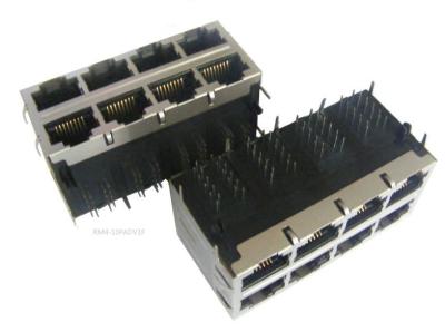 Cina Ethernet commuta RM4-10PADV1F 2x2 impilato UDE RJ45 Jack LPJ47408CNL in vendita