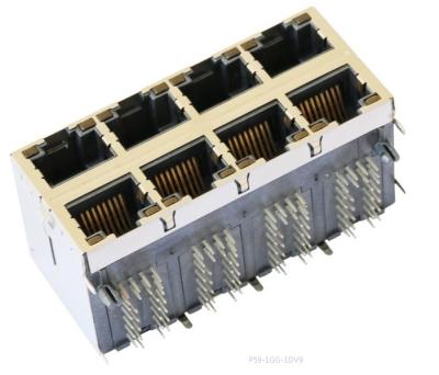 Cina RM4-11NADV1F UDE ha impilato 2x2 RJ45 Jack ai commutatori LPJ47408AHNL di Ethernet in vendita