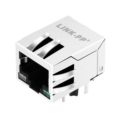 China VERBINDUNG pp. Rj45 Basis-t Ethernet-Jack Tab Downs JT4-1173HL 10G mit GY/G LED zu verkaufen