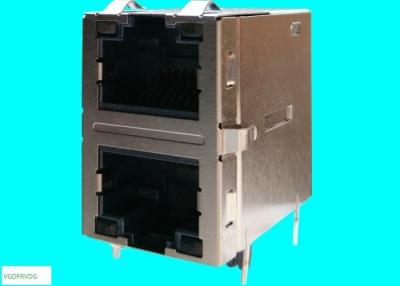 Stacked RJ45 MJUL87B01FFXXXXTA-H 100M Rj45 With Integrated Magnetic LPJ17634ADNL