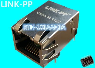 중국 LEDs 없이 보호되는 RTH-103AAH3A Rj45 Magjack LPJ16222DNL 10/100Base-T 판매용