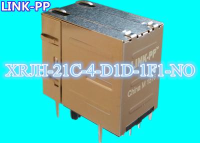 中国 LPJ17633AENL の十字 XRJH-21C-4-D1D-1F1-NO の直角のイーサネット コネクター 販売のため