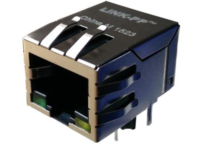 중국 HFJ11-E2450E-L11RL RJ45 모듈라 잭은 10 /100Base-T LPJ4011GENL IP-PBX를 통합했습니다 판매용