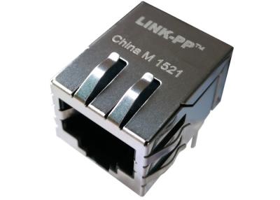China Ouro do porto de HFJ11-E1G06ERL RJ45 único chapeado com o conector 10/100/1000Base-T à venda