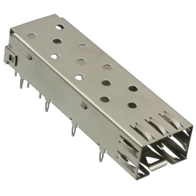 China 2227302-1 Position SFP Cage Connector 4GB/S Press-Fit Through Hole No Light Pipe for sale