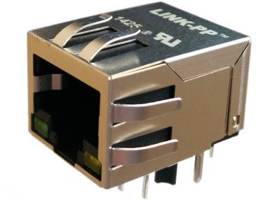 China HFJ11-CMC1E-L11RL, einzelne Hafen RJ45 Vorsprung-Unten Gleichtakt-Drosselklappe Jack zu verkaufen