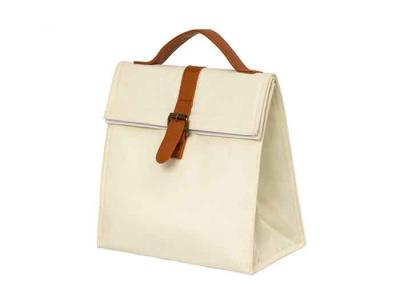 Chine personnalisation toile sac à repas isolé crème couleur Velcro Fermeture pendant 6 heures Retention de chaleur à vendre