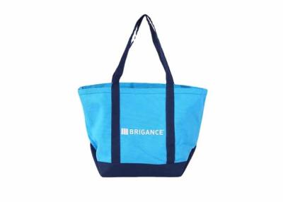 Cina customized Reusable Cotton Tote Bag Vibrant Blue Shopping Bag With Silk Screen Printing in vendita