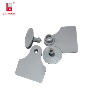 China Tpu Numbers Visual Pig Sheep Ear Tag Laser Printing Light Gray for sale