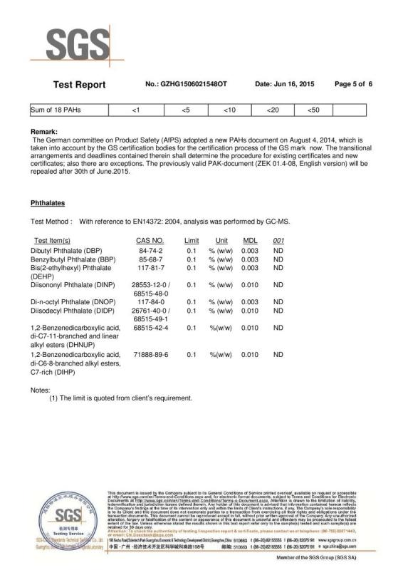 SGS TEST REPORT - Guangzhou QIDA Material & Technology Co., Ltd