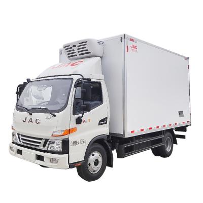 China JAC Refrigerated Truck 4x2 Cold Chain Logistics Transport Vehicles with Box Dimensions and Refrigeration Capabilities for sale
