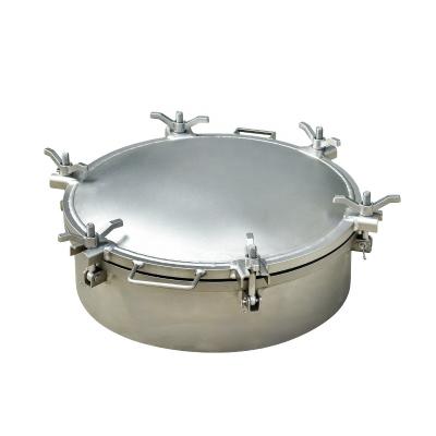China Check Material DN500 Stainless Steel Quick-open Manhole Cover for Tank Truck Fluoro Rubber Seal Material for sale