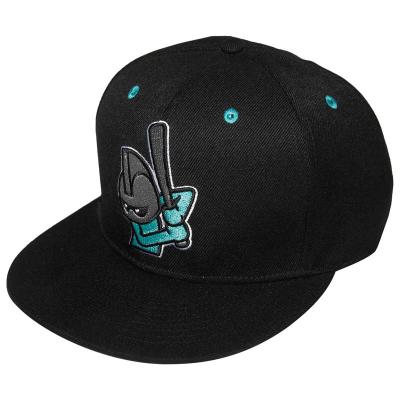 Cina Berretti da baseball acrilici di Snapback del bordo piano su ordinazione blu/nero in vendita
