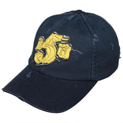 Cina Nero/blu scherza i cappelli della parte posteriore della cinghia del velcro dei berretti da baseball con ricamo piano in vendita