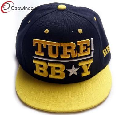 Cina cappelli di baseball piani ricamati 3D del bordo in vendita
