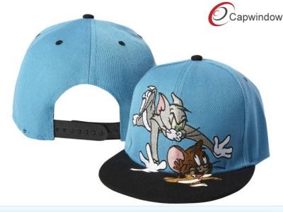 Cina Berretti da baseball del cotone del cappello 100 di Snapback di Tom e Jerry del fumetto di estate blu/porpora in vendita