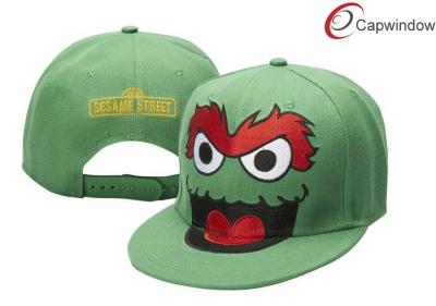 Cina Cappelli di baseball ricamati abitudine dei berretti da baseball dei bambini verdi del Sesame Street in vendita