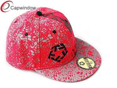 Cina Rosa radiante dei berretti da baseball di Snapback di modo con stampa, regolabile in vendita