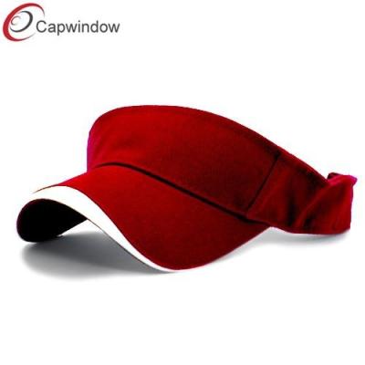 Cina Cotone spazzolato pesante concavo rosso delle visiere di Sun di tennis della disposizione per unisex in vendita