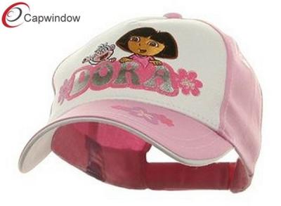 Cina I berretti da baseball dei bambini del cotone, berretto da baseball rosa bianco di Dora in vendita