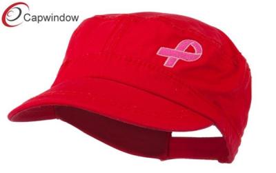 Cina Cappelli di baseball ricamati cancro al seno rosso dell'esercito regolabili per la ragazza in vendita