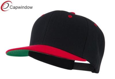 Cina Cappelli di baseball piani del bordo di tono nero di rosso due con la rottura regolabile della plastica in vendita