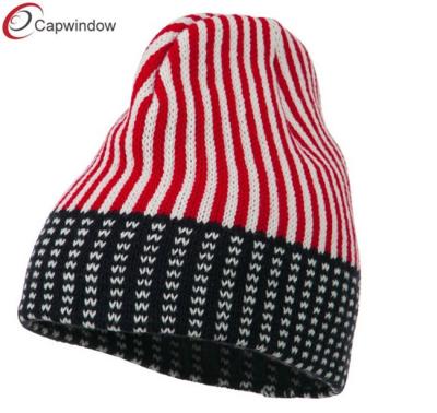 China Rotes USA-Sternenbanner Ski-Winter-Hüte warmes Acrylsauerkitted für Unisex zu verkaufen