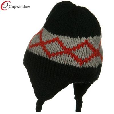 Cina I bambini neri zigzagano peruviano tricottano i cappelli dell'inverno acrilici per i bambini in vendita