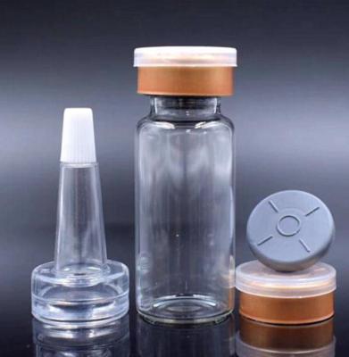 China Vaccine Bottles Glass Injection Vial Pharmaceutical Rubber Stopper Aluminum Cap for sale