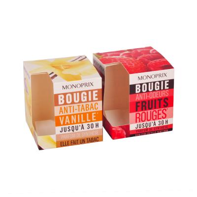 Cina scatola d'imballaggio della candela della carta kraft di 1mm variopinta con il taglio della finestra in vendita