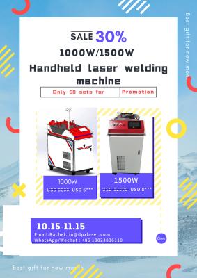 中国 手持ち型1000W 1080nmのレーザ溶接機械水冷の重複 販売のため