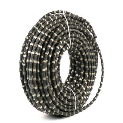 China Groensteenkraan Diamantdraadzaag touw met 11,5 mm diamantkralen Te koop