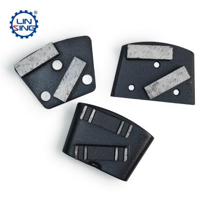 Cina Piastra di rettifica per pavimenti di calcestruzzo trapezoide metallo con segmento di diamanti in vendita