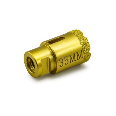 China Perforaciones de núcleo de diamante seco y herramientas de perforación con soldadura al vacío para máquinas de molienda de ángulos en venta