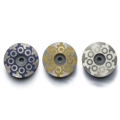 Cina Resina metallo polvere di diamanti 3 pollici sinterizzato rotella di triturazione di diamanti per la triturazione rapida in vendita