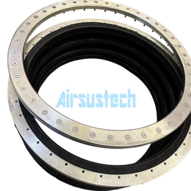Close-up view of AIRSUSTECH 3H520312 Air Spring flange and bellows design