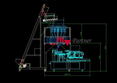 Κίνα Weigher Multihead μηχανή συσκευασίας για το παγωμένο χωρισμένο σε τετράγωνα σύστημα μηχανών κενής συσκευασίας κοτόπουλου περιστροφικό προς πώληση