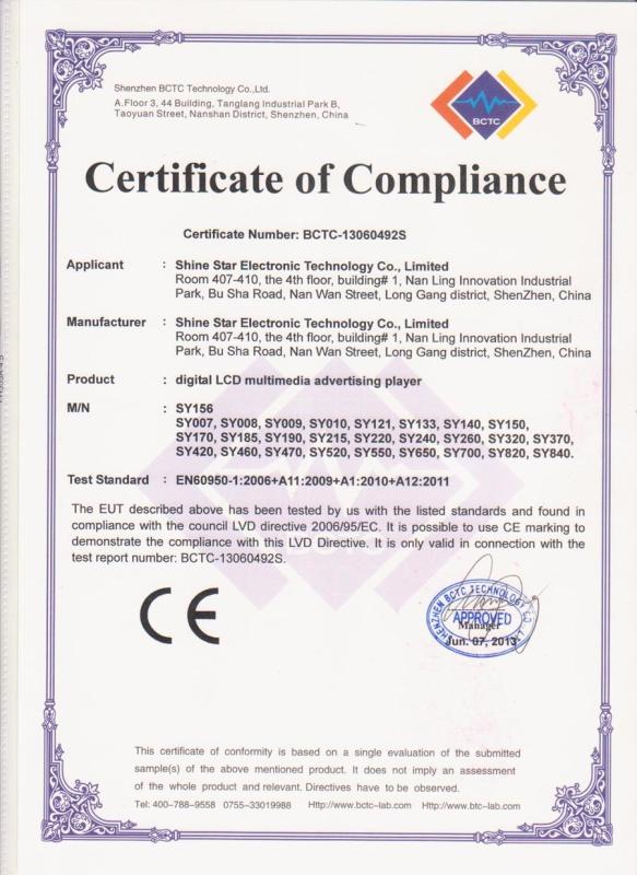 CE LVD - Shenzhen Wang Xin Yuan Electronic Technology Co., Ltd.
