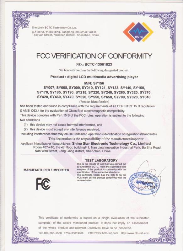 FCC - Shenzhen Wang Xin Yuan Electronic Technology Co., Ltd.