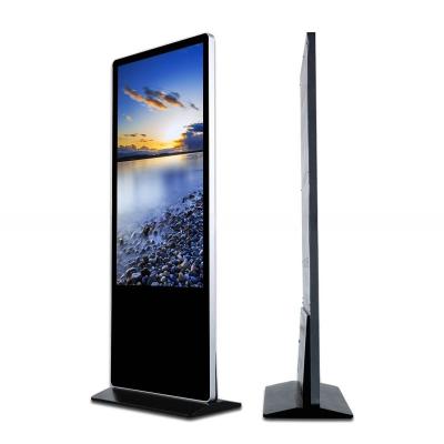 中国 高明るさ 4K UHD 55インチ 単独で 立ち Android 4G WIFI ネットワーク LCD ビデオ AD ポスターループ ディスプレイ キオスク サイネージ 販売のため