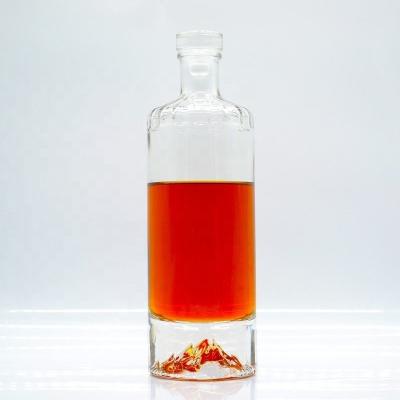 Cina Blue Black Label Whisky Succo Salsa Olio Tequila Alcol Bottiglia di vetro rotonda Capacità 375ml/700ml/750ml in vendita