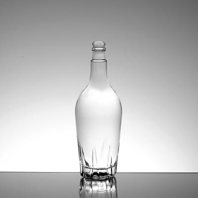 Cina Bottiglia di vetro di vino spiritoso 750 ml 700 ml trasparente a sughero con materiale di vetro Super Flint in vendita
