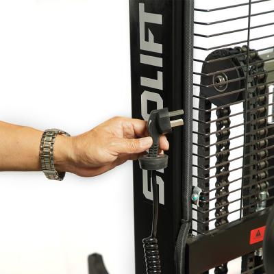 China Sinolift CDD10-LS700 walkie fully electric lithium cell dual-arm reel stacker | roll handling for sale