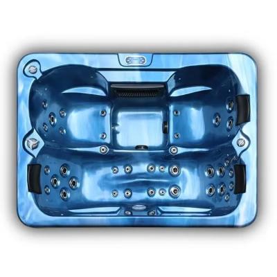 China 250kg Rectangle Hot Tub With Circulation Pump Filter Chiller And Underwater Light for sale