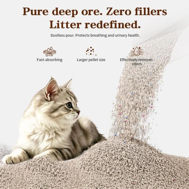 Cat Litter Sand OEM Factory Natural Ecological Dust-Free Bentonite Cat Litter Premium Arena Para Gatos 0