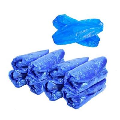 Chine Vente en gros de poliéthylène à main jetable Couverture de bras jetable en plastique bleu de 18 pouces pour cuisiner et tatouer à vendre