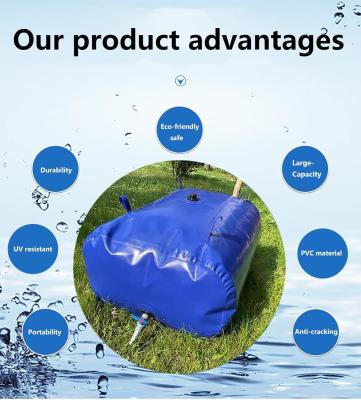 Chine réservoir d'eau conteneur de stockage pliable sac de vésicule valve pour camping RV résistant à la sécheresse de lutte contre les incendies à vendre